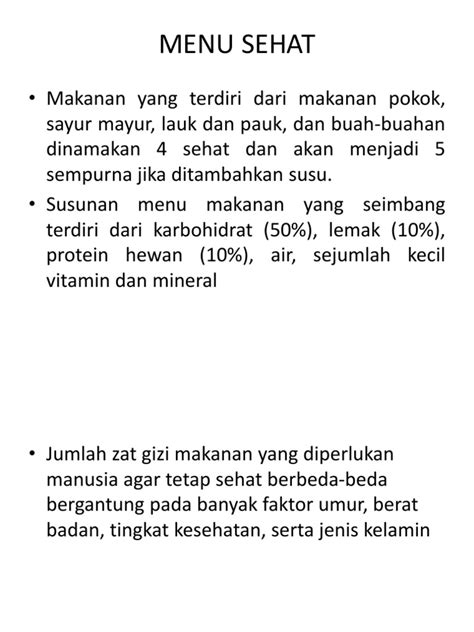 Menu Sehat Pdf