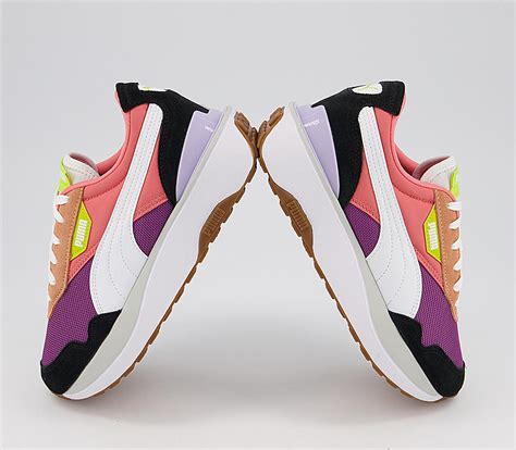 PUMA Cruise Rider Trainers Puma Black Puma White Energy Yellow - Women ...
