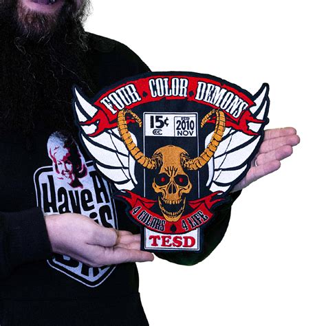 Four Color Demon Embroidered Back Patch Tell Em Steve Dave
