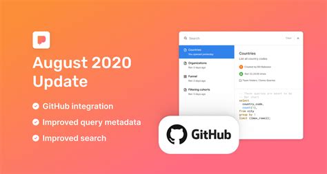 GitHub Integration More Metadata To Help With Relevance And Improved Search PopSQL