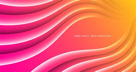 3d Orange Pink Geometric Abstract Background Overlap Layer On Bright