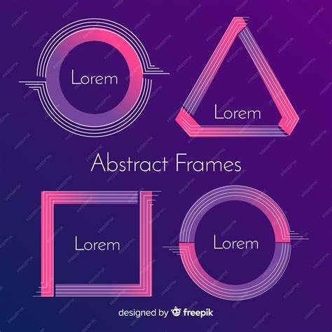 Free Vector Abstract Frames Set