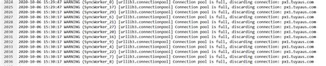 Warning Syncworker7 Nnectionpool Connection Pool Is Full Discarding Connection