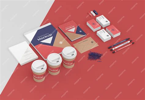 Premium Psd Minimal Assortment Of Stationery Objects
