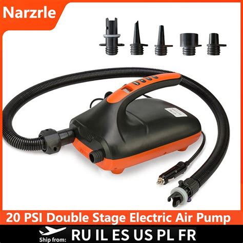 전기 공기 펌프 듀얼 스테이지 스탠드 업 패들 보드 공기 Pvc 보트 매트리스 최대 1620 Psi 팽창식 펌프 12v Sup 보드 펌프 Aliexpress