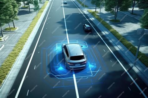Premium Ai Image Autonomous Selfdriving Car With Advanced Sensor Technology