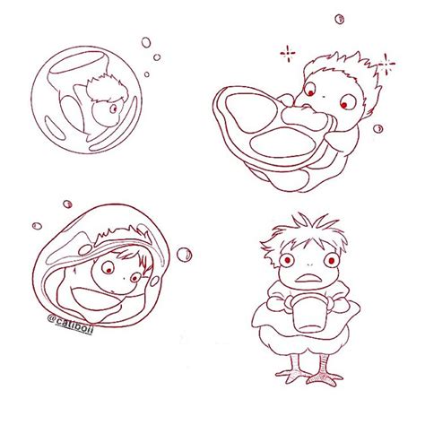 Ponyo And Sōsuke Inspirational Tattoos Cute Tiny Tattoos Tattoo