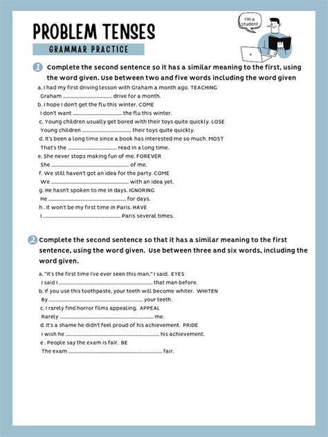problem tenses b2 pdf