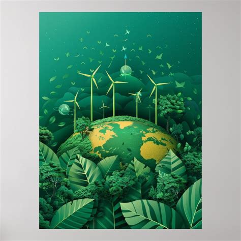 Sustainable Future Renewable Energy Sources Poste Poster Zazzle