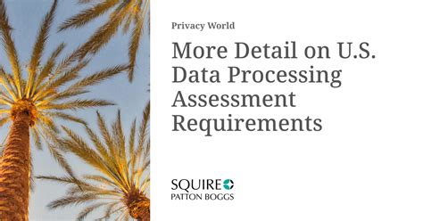 More Detail On Us Data Processing Assessment Requirements Privacy World
