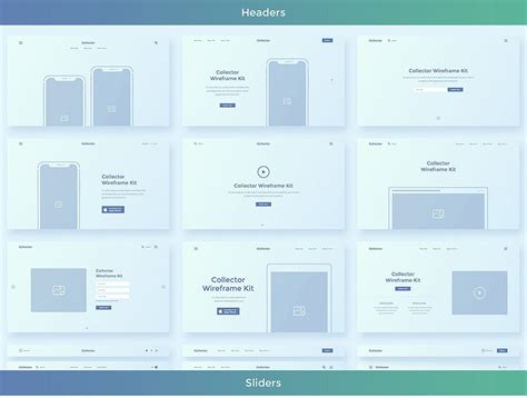 Collector Wireframe Web Kit On Behance