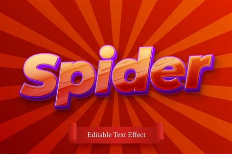 Premium Vector Editable Superhero Spider Text Effect