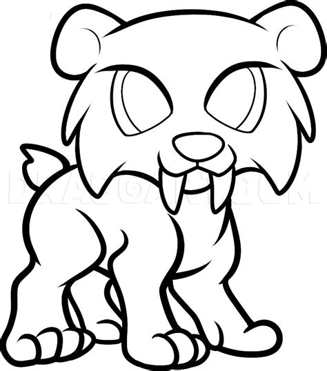 Saber Tooth Tiger Drawing