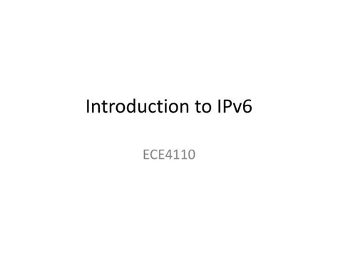 ppt introduction to ipv6 powerpoint presentation free download id