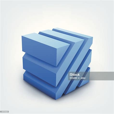 벡터 일러스트레이션 3d 큐브와 0명에 대한 스톡 벡터 아트 및 기타 이미지 0명 3차원 형태 개념 Istock