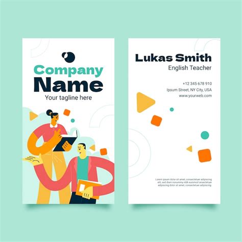 손으로 그린 교사 경력 레터헤드 무료 벡터