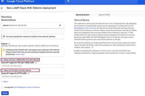 Lamp Stack With Webmin Gcp — Aurora 10 Documentation