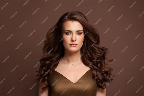 Premium Photo Beautiful Curly Hair Model Woman With Wavy Long