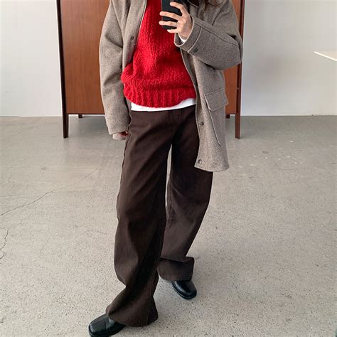 프롬비기닝 소보 기모 와이드 코튼 팬츠 3color 연말룩 기모바지 크리스마스 기모 바지 연말 와이드팬츠 기모팬츠 겨울바지 기모와이드팬츠