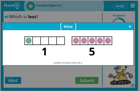 Interactive Kindergarten Math Lesson Comparing Digits To Five