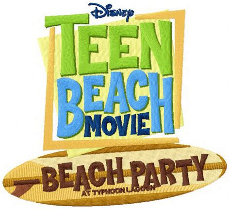 Conception De Broderie De Logo De Film De Plage Pour Adolescents