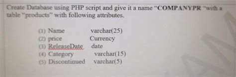Solved Create Database Using Php Script And Give It A Name