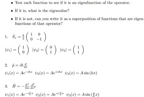 Solved • Test Each Function To See If It Is An Eigenfunction