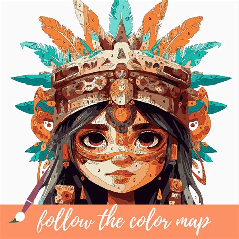 Color By Number For Adultpaint By Number Printablebeautiful Etsy