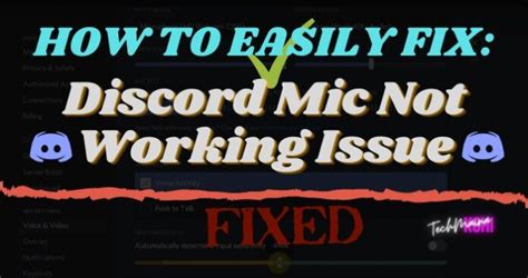 How To Fix Discord Mic Not Working Issue 2025 TechMaina