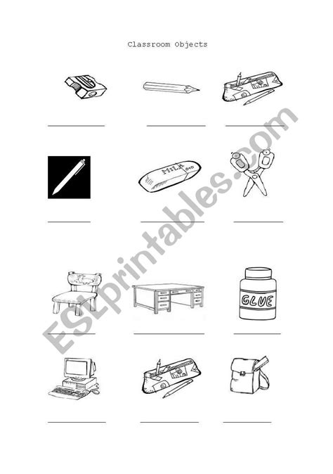 Classroom Objects Mini Dictionary Esl Worksheet By Peperikito