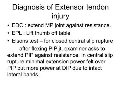 Extensor Tendon Injuries Hand Pptx Death Injury Or Military Conflict Sensitive Topics