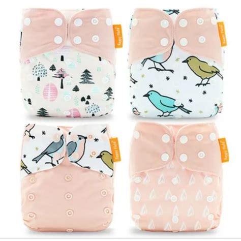 Fraldas Ecológicas Kit 4 Fraldas 4 Absorventes Shopee Brasil