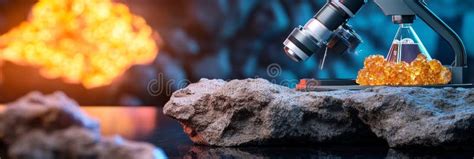 Cave Mineral Analysis Dark Desk Testing Microscopic Analysis Of Cave Minerals Science Geology