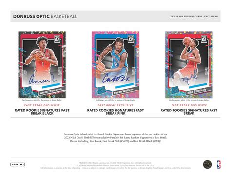 2023 24 Donruss Optic Fast Break Nba Basketball Cards