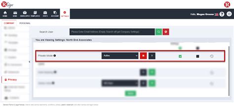 Privacy Settings RPost Help Center