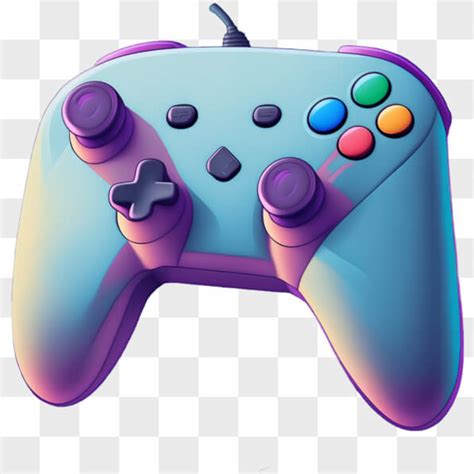 Download Blue And Purple Gaming Controller Pngs Online Creative Fabrica