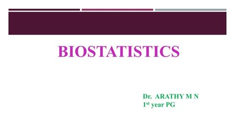 Biostatistics In Orthodontics Arathy Pptx Dental Health Diseases And Conditions