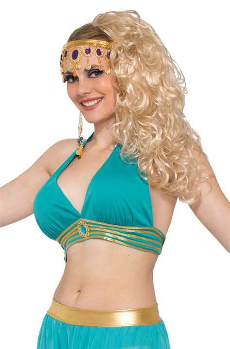 Belly Dancer Harem Top Adult Costume Green