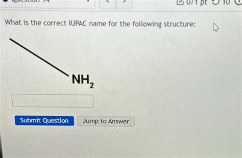 Solved What Is The Correct Iupac Name For The Following Chegg Com