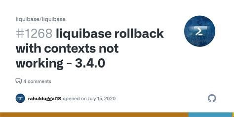 Liquibase Rollback With Contexts Not Working 340 · Issue 1268