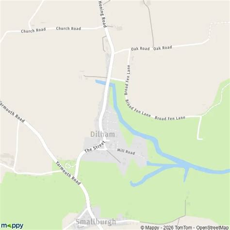 Map Dilham Map Of Dilham Nr28 9 And Practical Information