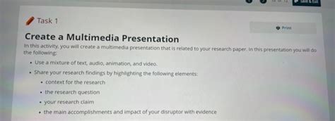 Create A Multimedia Presentation In This Activity