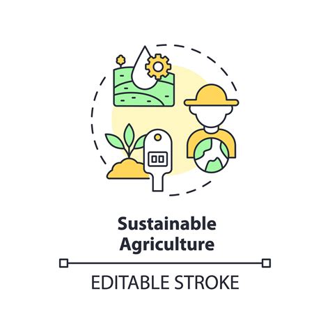 Sustainable Agriculture Multi Color Concept Icon Eco Friendly Farming