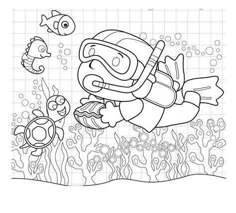 Dibujos De Buceo Para Colorear E Imprimir Coloringonly Com