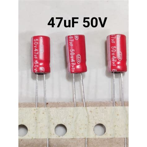 Jual Kapasitor Capacitor Elco 47uf 50v 47 Uf 50 V 47uf50v Elko