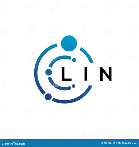 Lin Letter Technology Logo Design On White Background Lin Creative Initials Letter It Logo