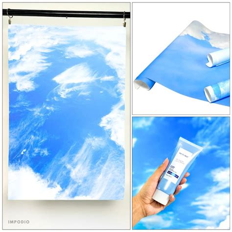 Jual Impodio Background Paper Motif Awan Sky Ukuran 50 X 70 Cm Blue Cloud Latar Belakang
