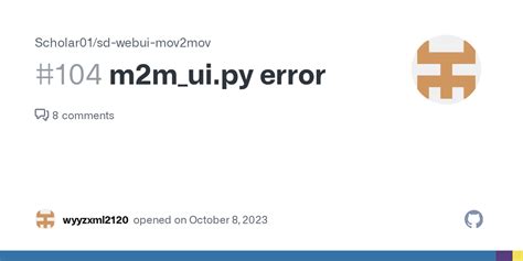 M2muipy Error · Issue 104 · Scholar01sd Webui Mov2mov · Github