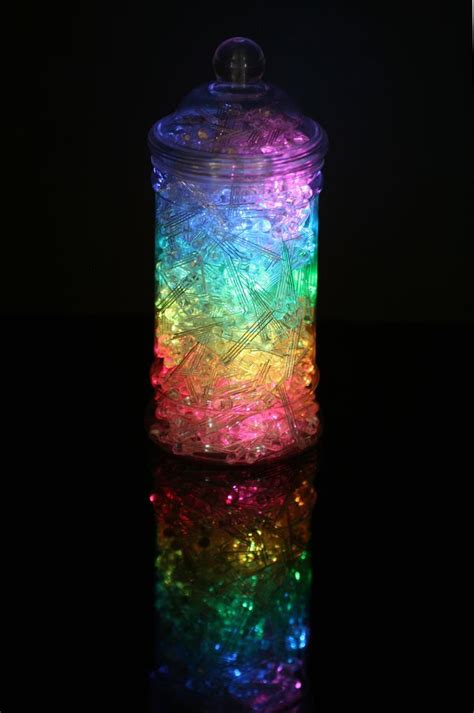 Rainbow Jar Rgb Pixel Strip Controlled Via Arduino Jar Rainbow Led Lighting Home