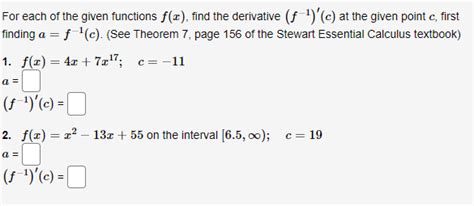 Solved For Each Of The Given Functions F X Find The Chegg Com